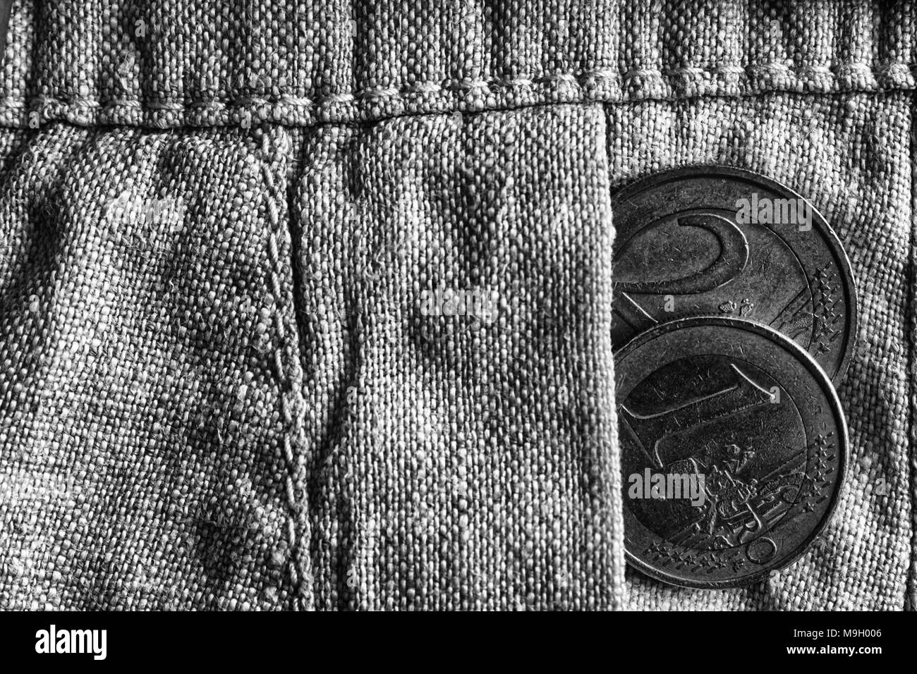 Old 1 euro coin Black and White Stock Photos & Images - Alamy