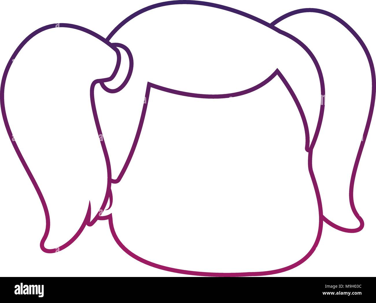Cute girl faceless cartoon vector illustration graphic design Stock ...