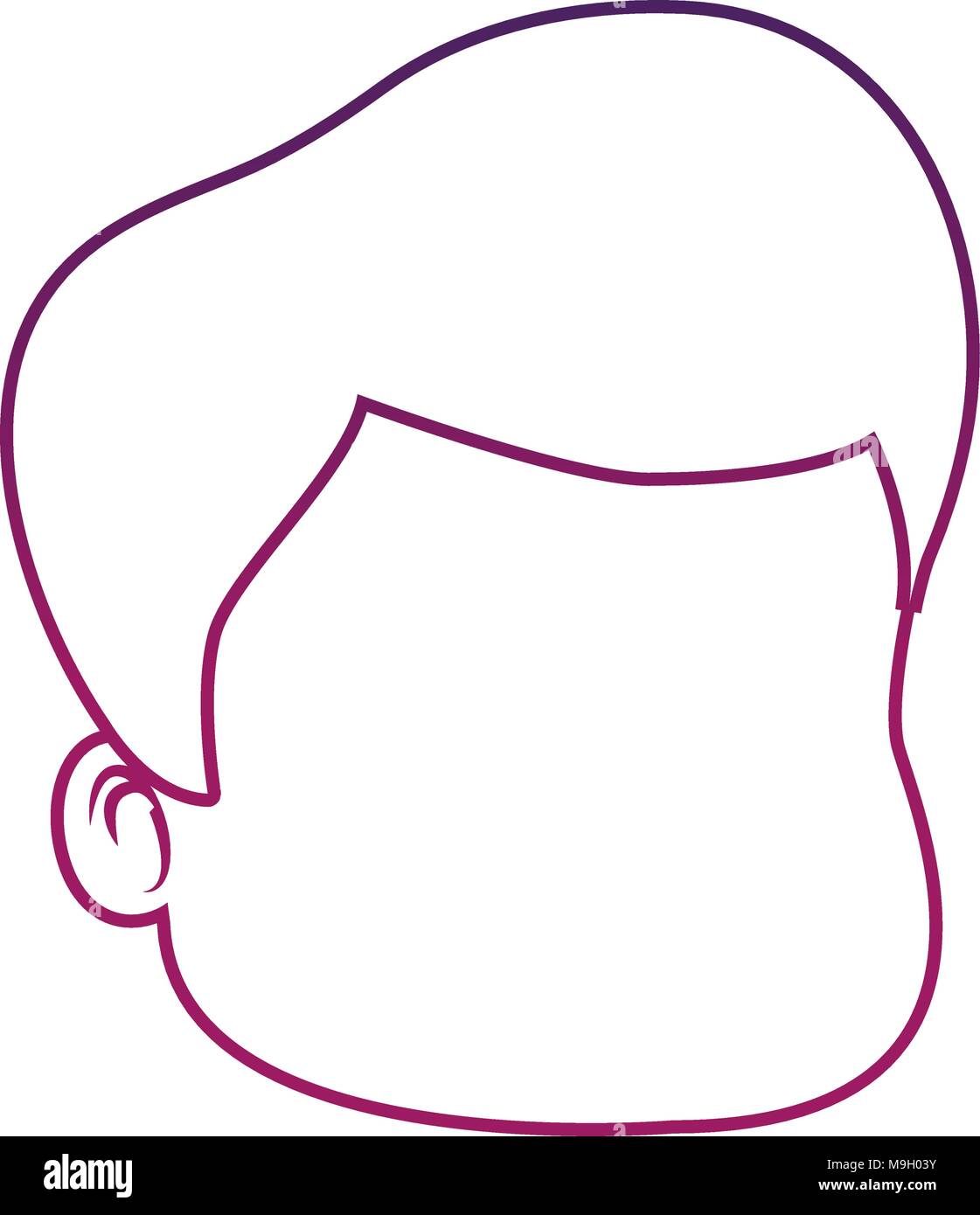 Cute boy faceless cartoon vector illustration graphic design Stock ...