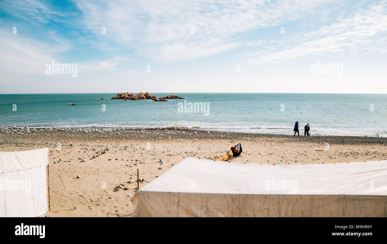 Sea at Munmudaewangneung, Underwater tomb of The Great King Munmu in ...