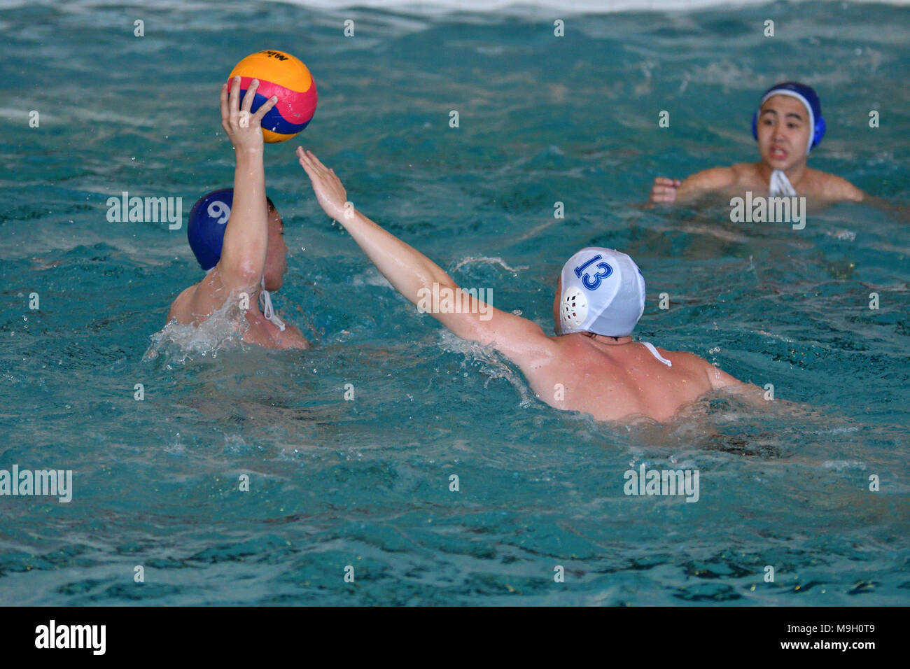 Orenburg, Russia-May 4, 2017 years: the boys play in water polo at the ...