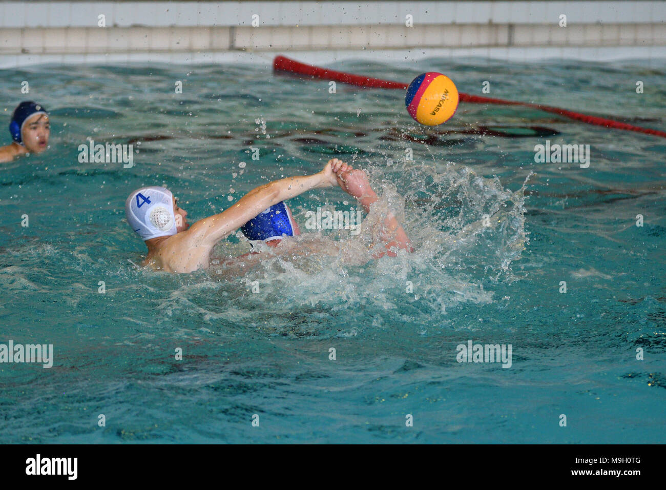 Orenburg, Russia-May 4, 2017 years: the boys play in water polo at the ...