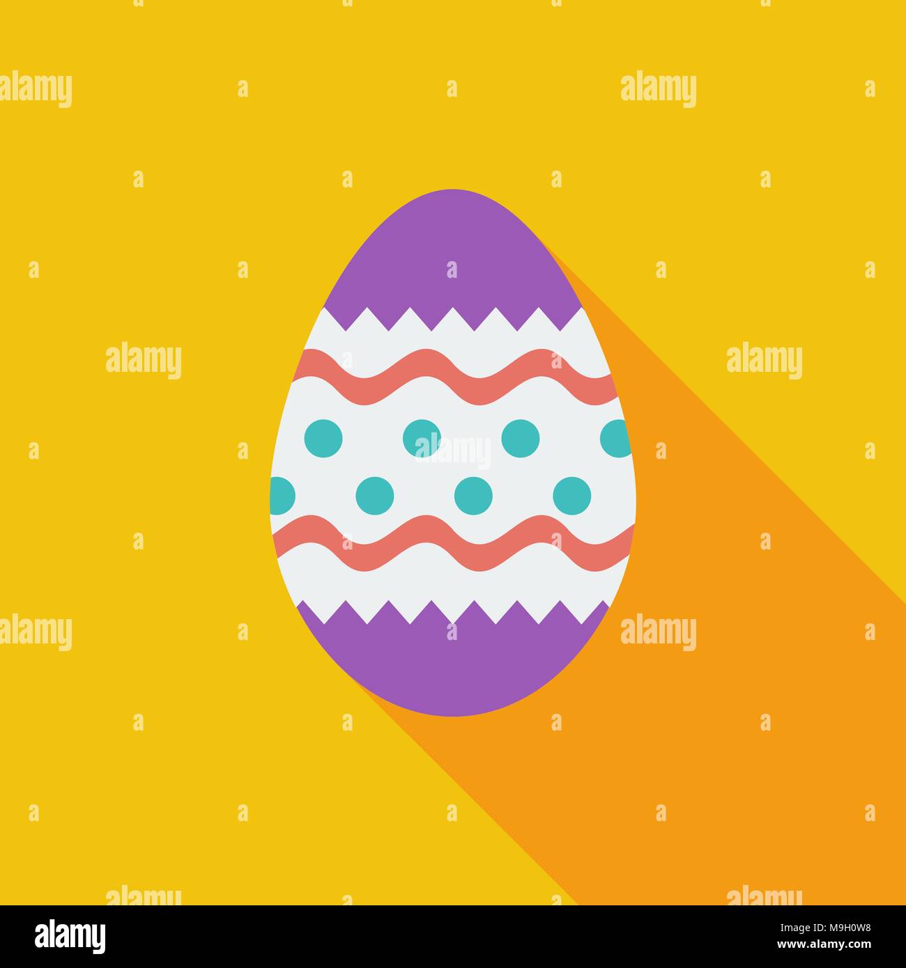Easter Egg icon. Flat vector related icon with long shadow for web and ...