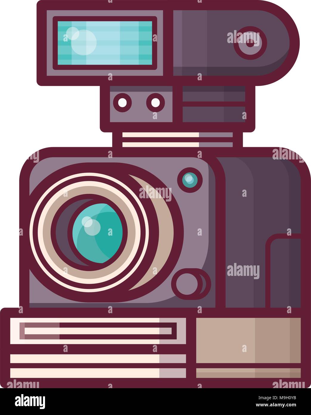 Old school camera Stock Vector Images - Alamy