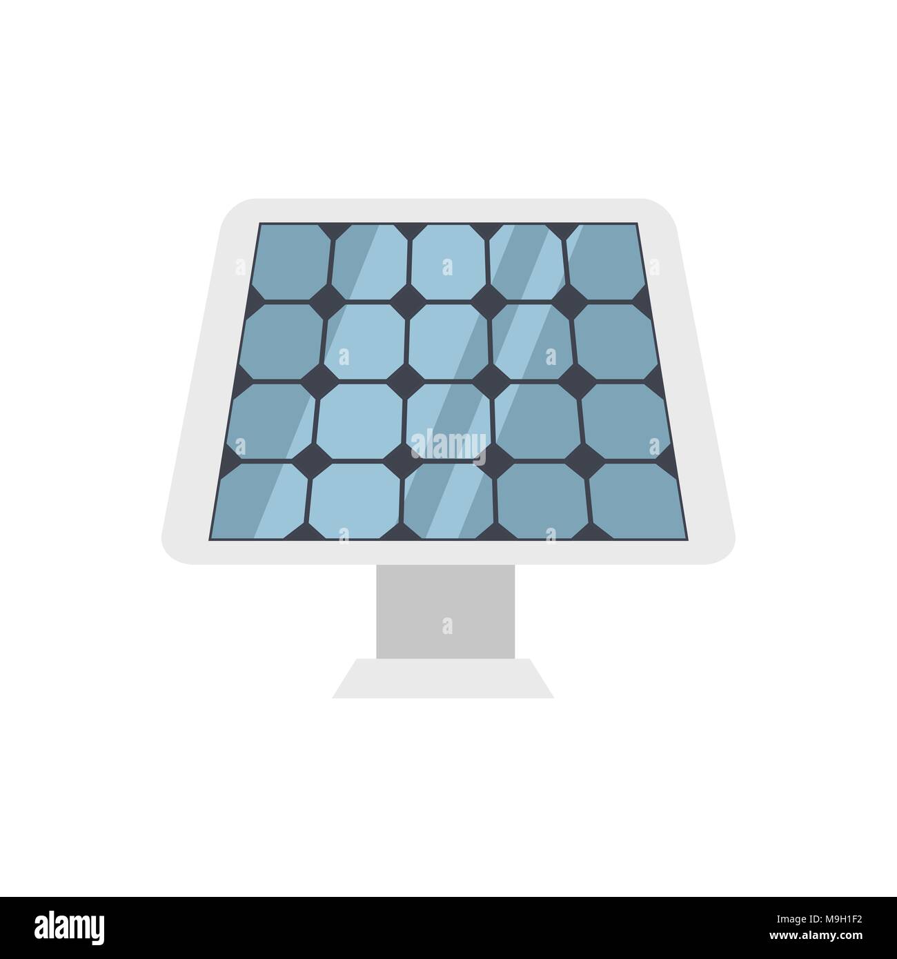 Solar Panel Vector Icon. Isolated on White Background. Trendy Flat ...