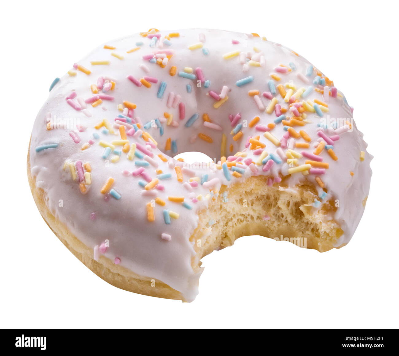 Purple sweet donut isolated on white background Stock Photo - Alamy