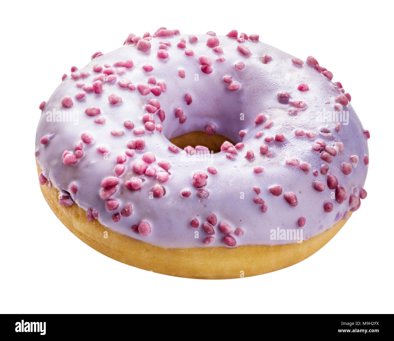 Purple sweet donut isolated on white background Stock Photo - Alamy