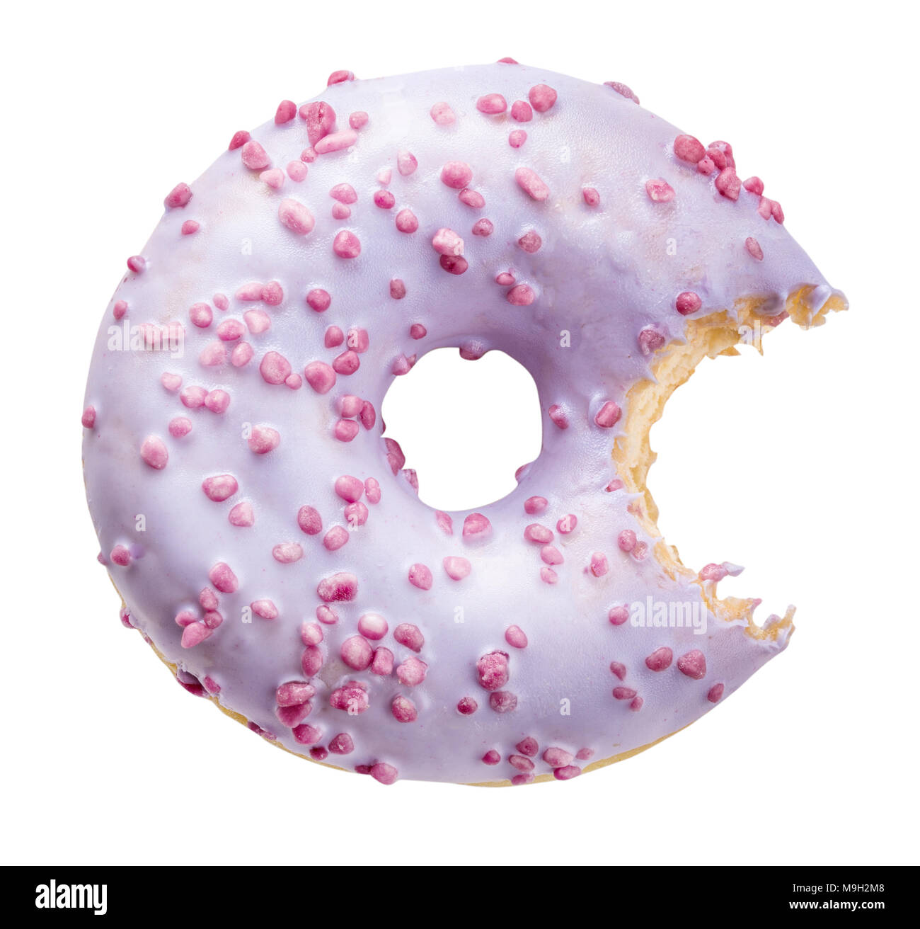 Purple sweet donut isolated on white background Stock Photo - Alamy