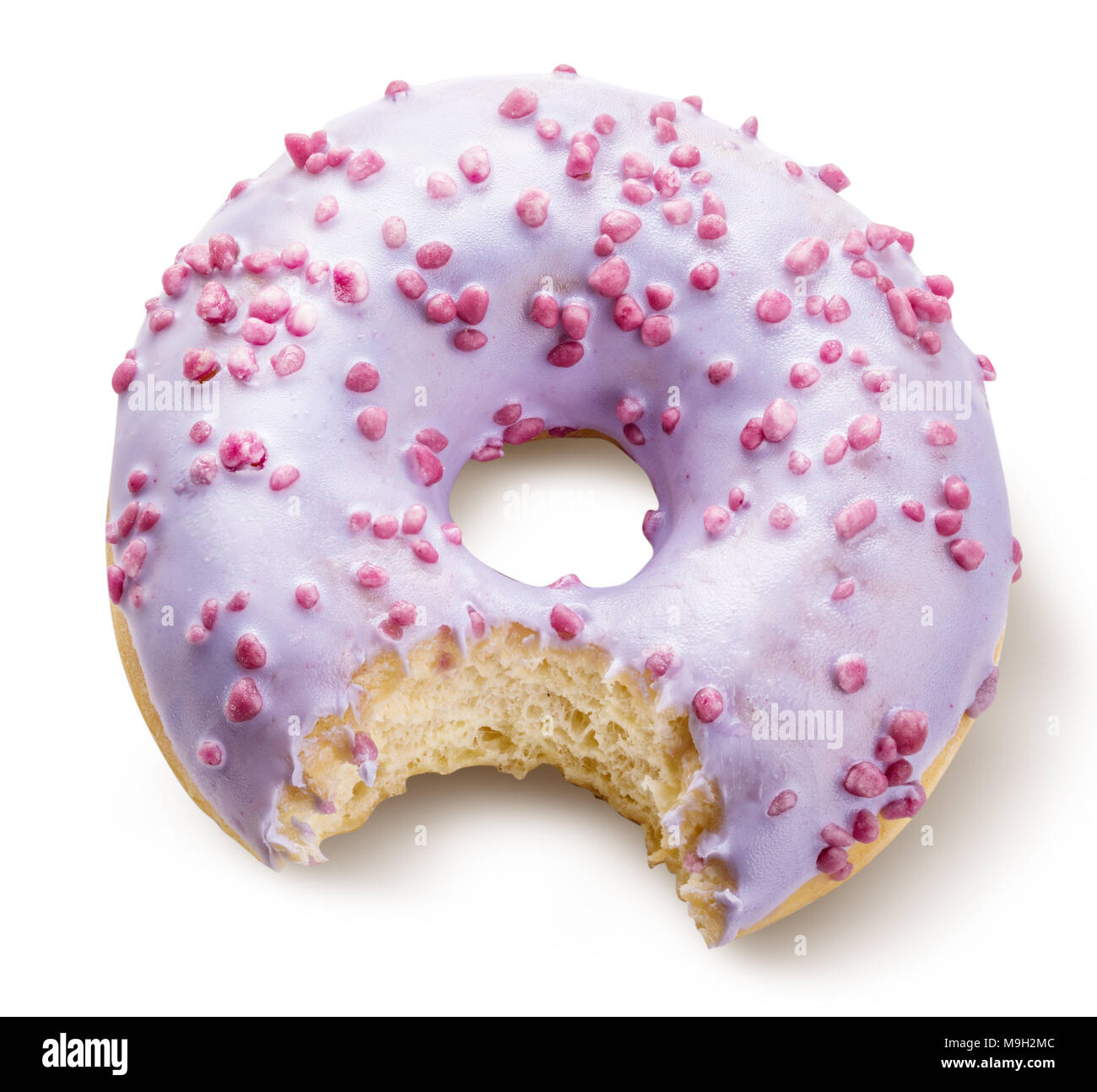 Purple sweet donut isolated on white background Stock Photo - Alamy