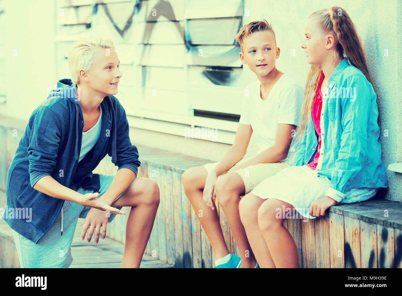 Two Boys Discussion High Resolution Stock Photography and Images - Alamy