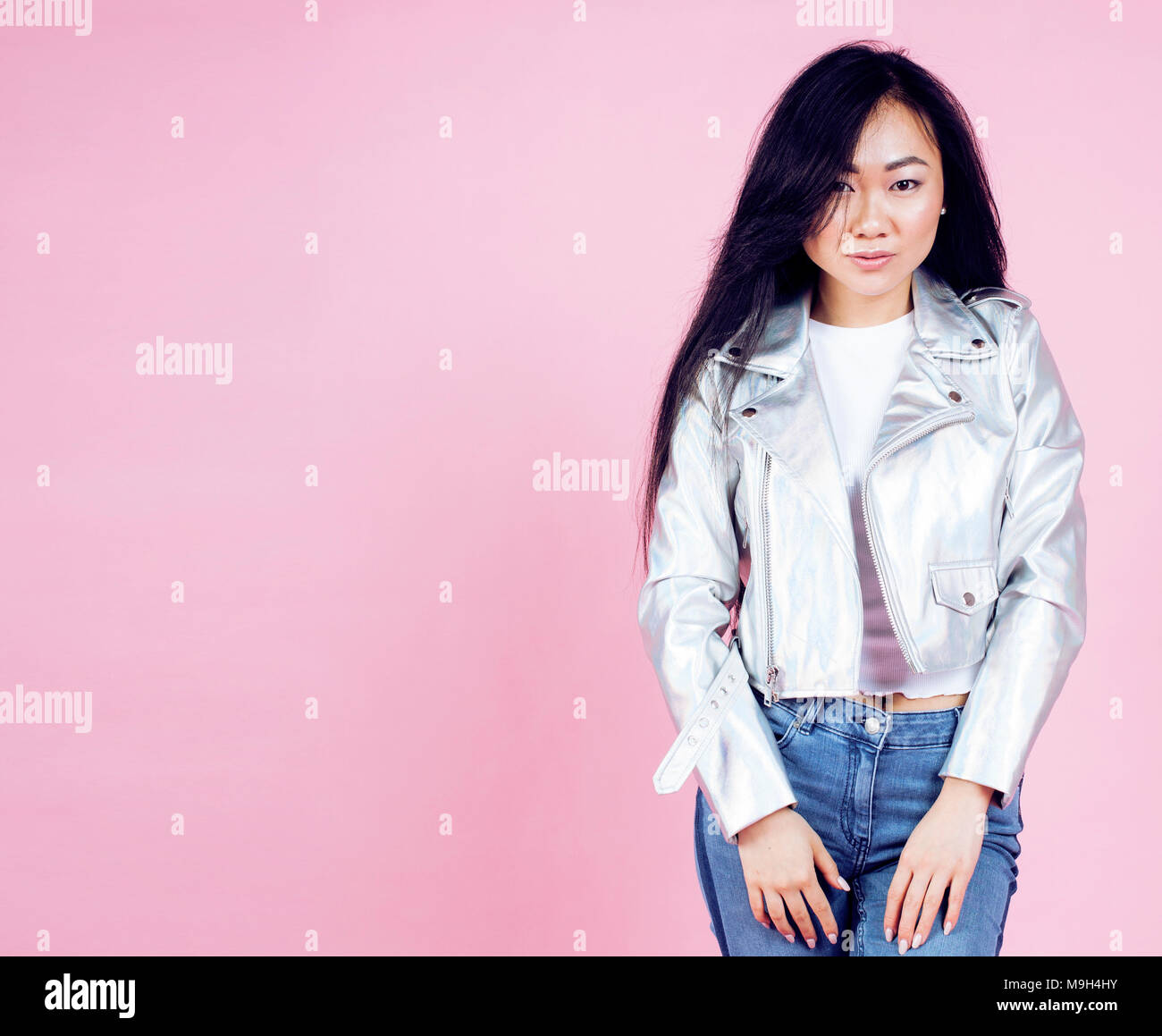 young pretty smiling asian korean girl wearing modern fashion cl Stock ...