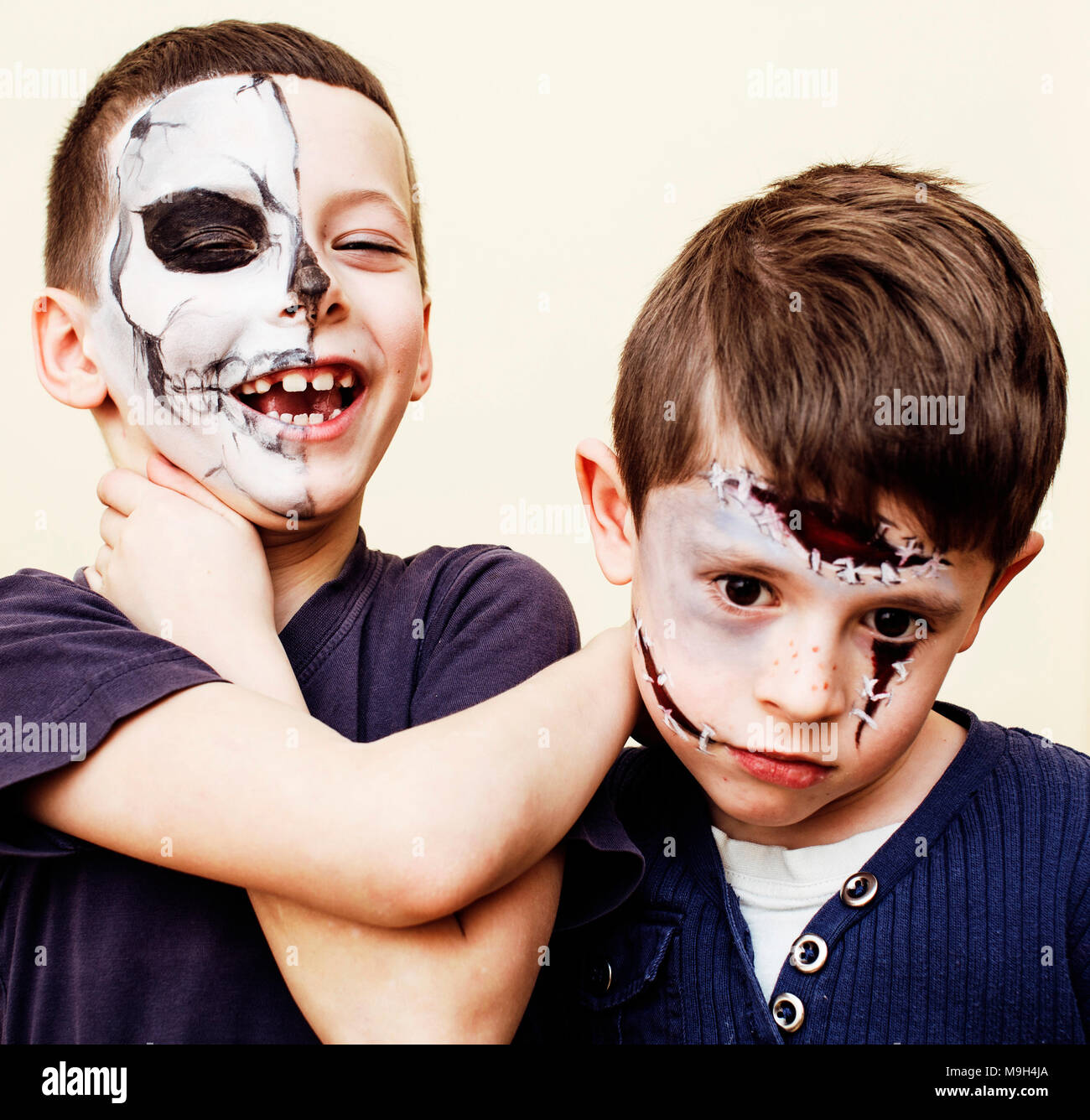 zombie apocalypse kids concept. Birthday party celebration facep Stock ...