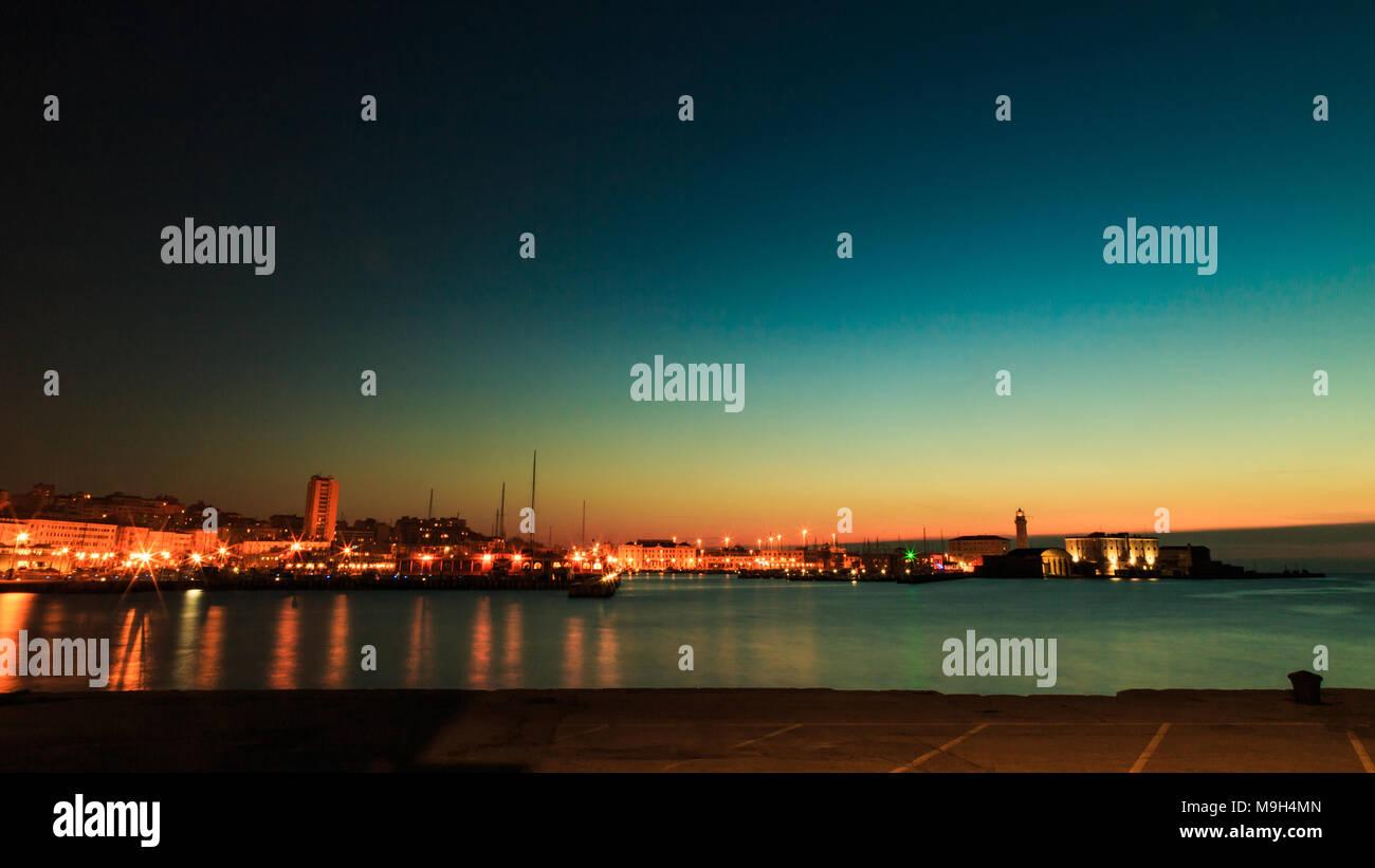 winter evening in the gulf of Trieste Stock Photo - Alamy
