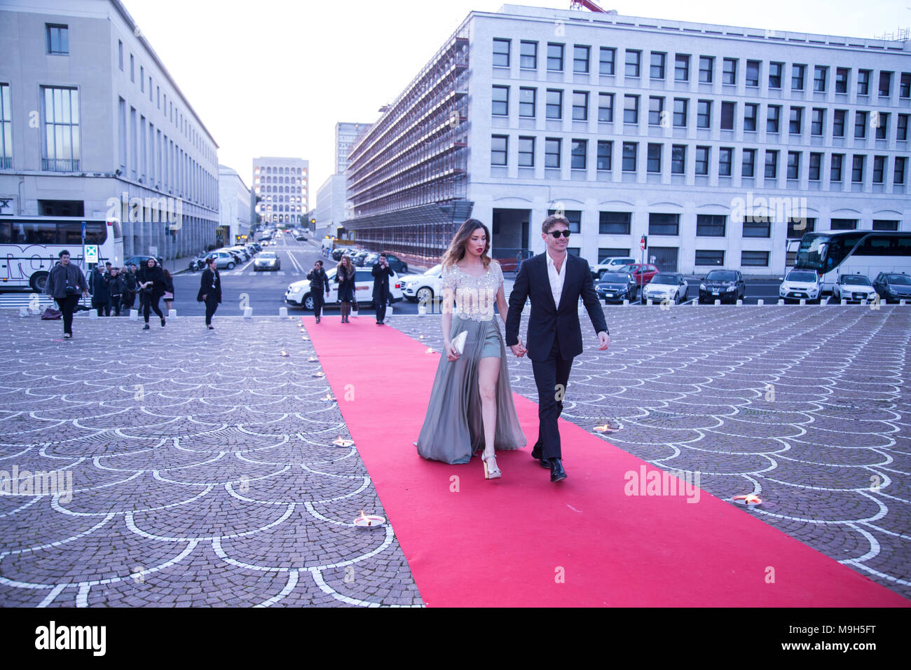 Roma, Italy. 25th Mar, 2018. Italian actor Giorgio Pasotti with his ...