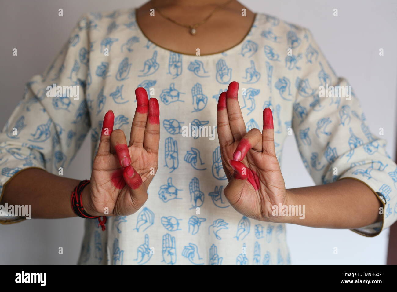 mudra or hand gesture used in indian classical dance Stock Photo - Alamy