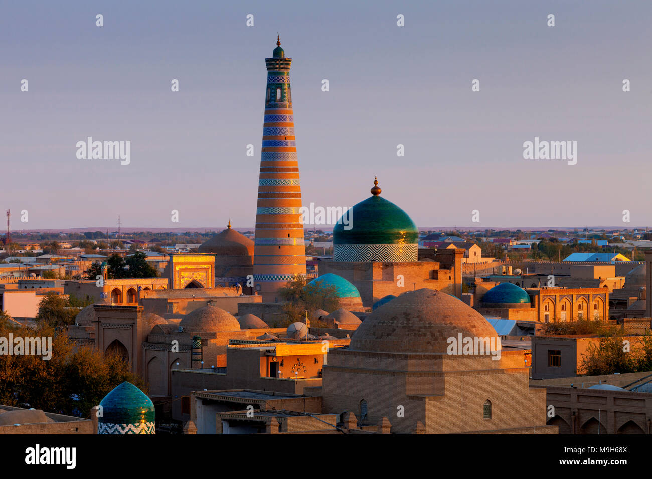 The Skyline Of The Historic City Of Khiva, Khorezm Region, Uzbekistan ...