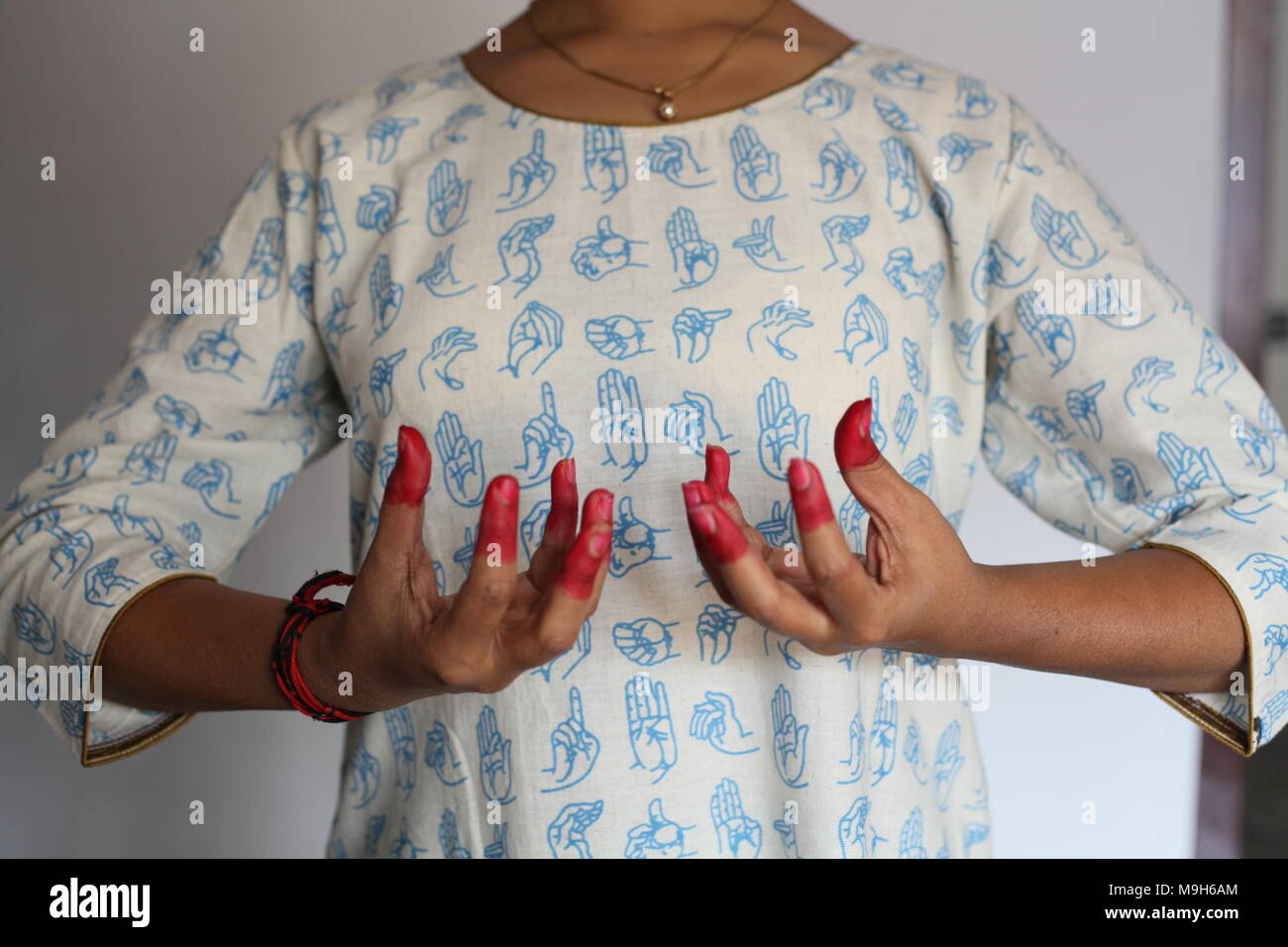mudra or hand gesture used in indian classical dance Stock Photo - Alamy