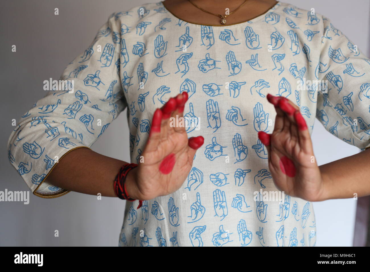 mudra or hand gesture used in indian classical dance Stock Photo - Alamy