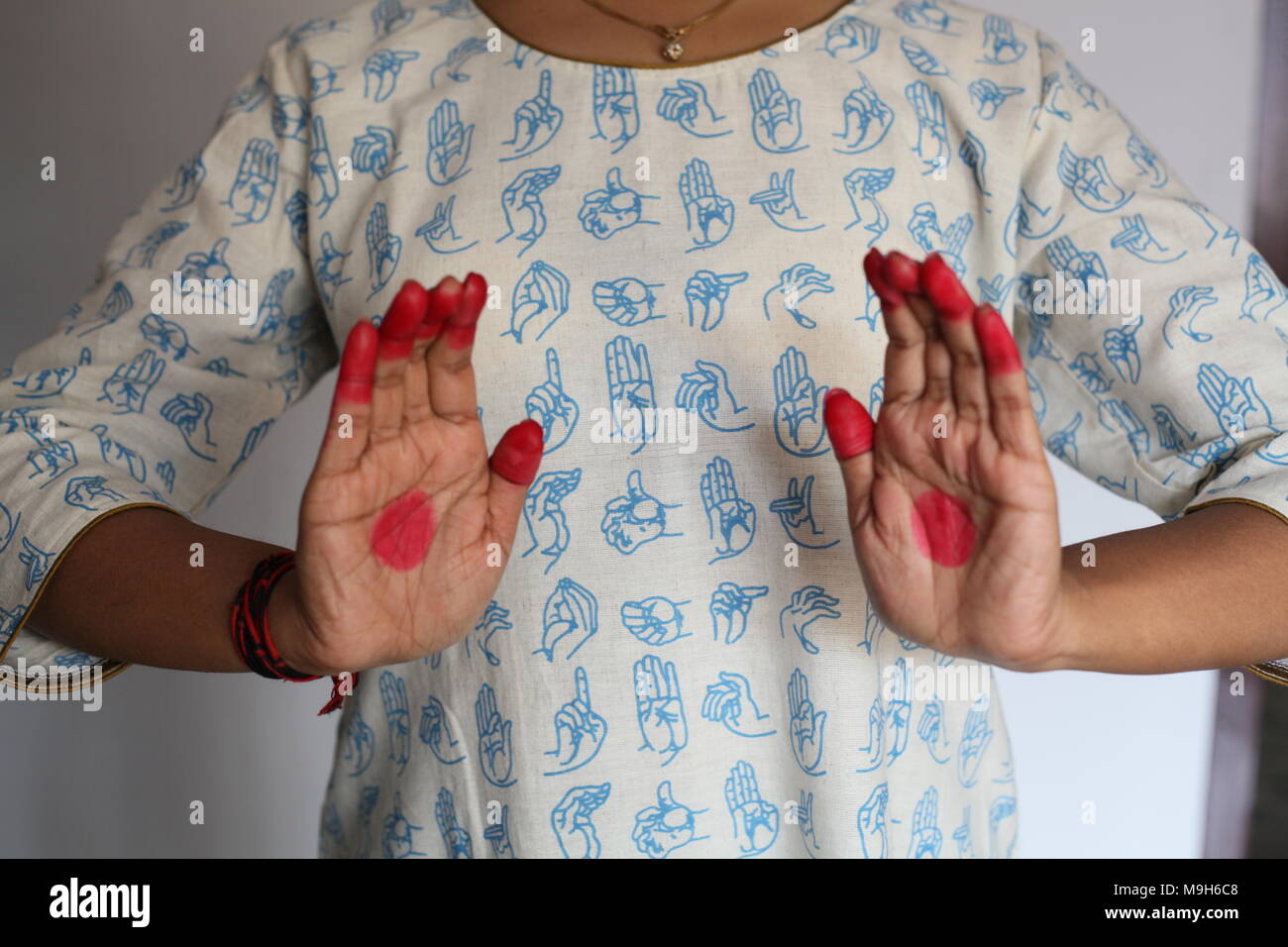 mudra or hand gesture used in indian classical dance Stock Photo - Alamy