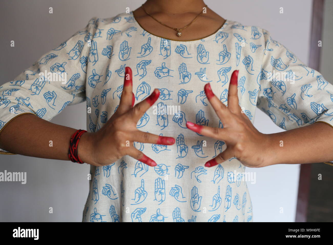 mudra or hand gesture used in indian classical dance Stock Photo - Alamy