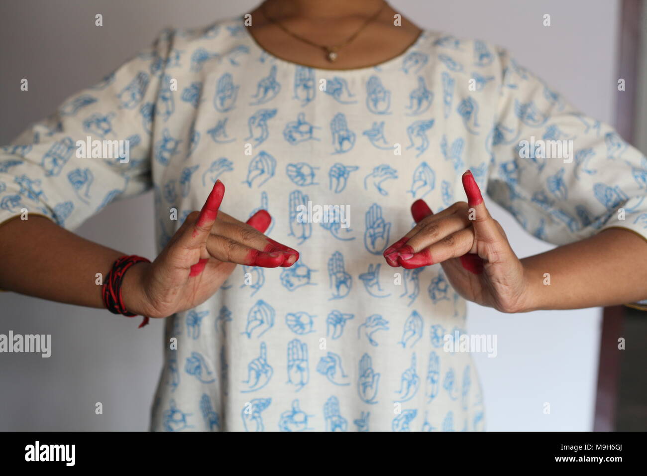 mudra or hand gesture used in indian classical dance Stock Photo - Alamy