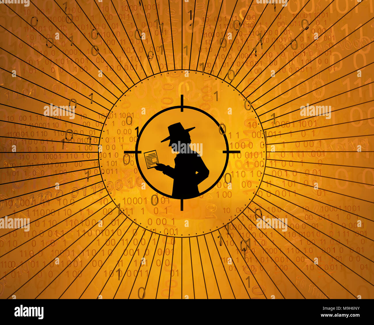 Spy shadow figure target, cyberspace virtual reality abstract 3d ...