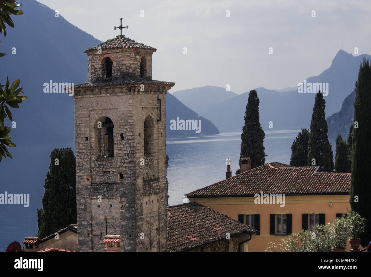 the most beautiful places of Lake Lugano: Valsolda, Italy Stock Photo ...