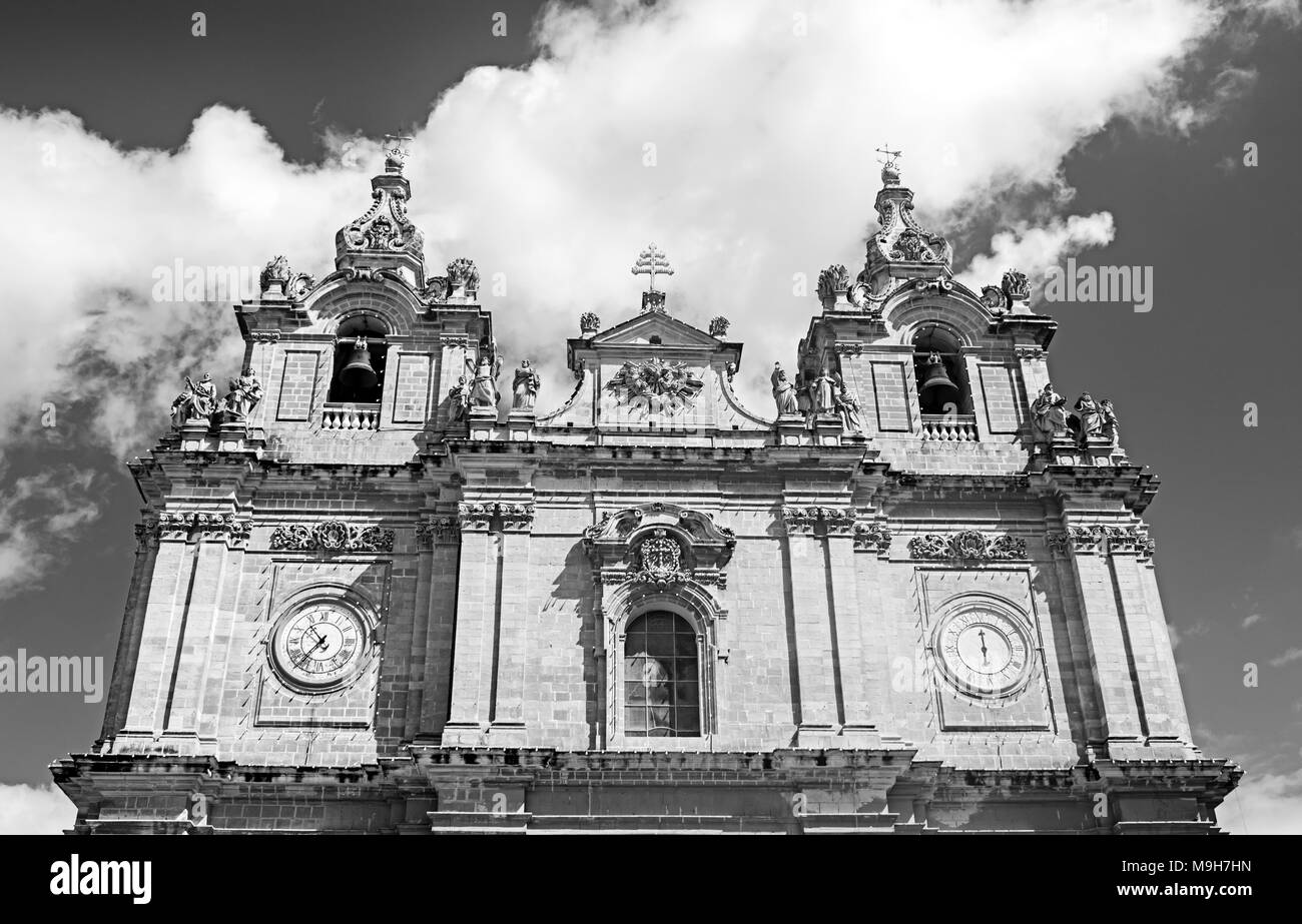 Baroque facade church in Black and White Stock Photos & Images - Alamy