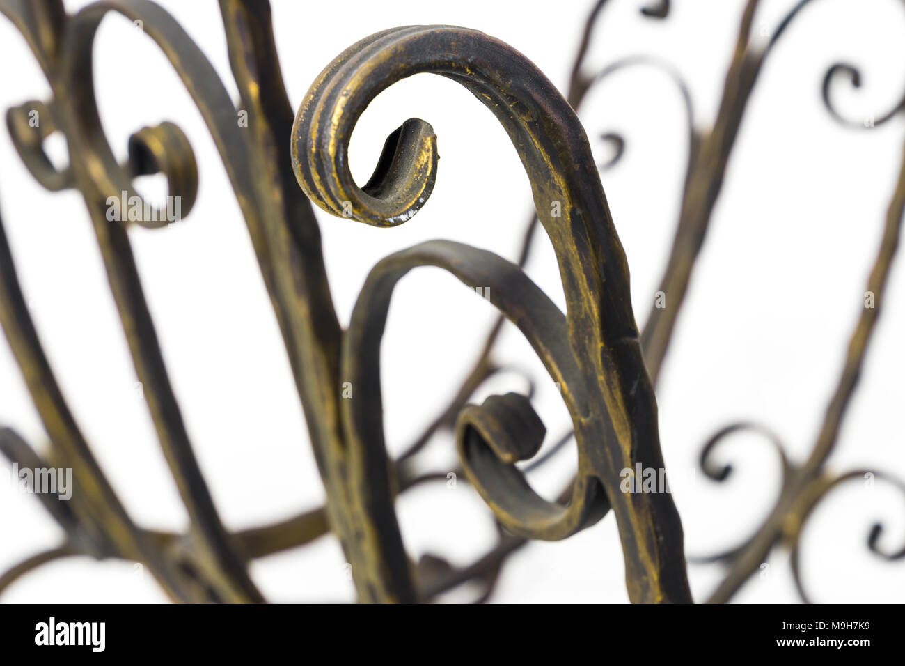 Details, structure and ornaments of wrought iron Stock Photo - Alamy