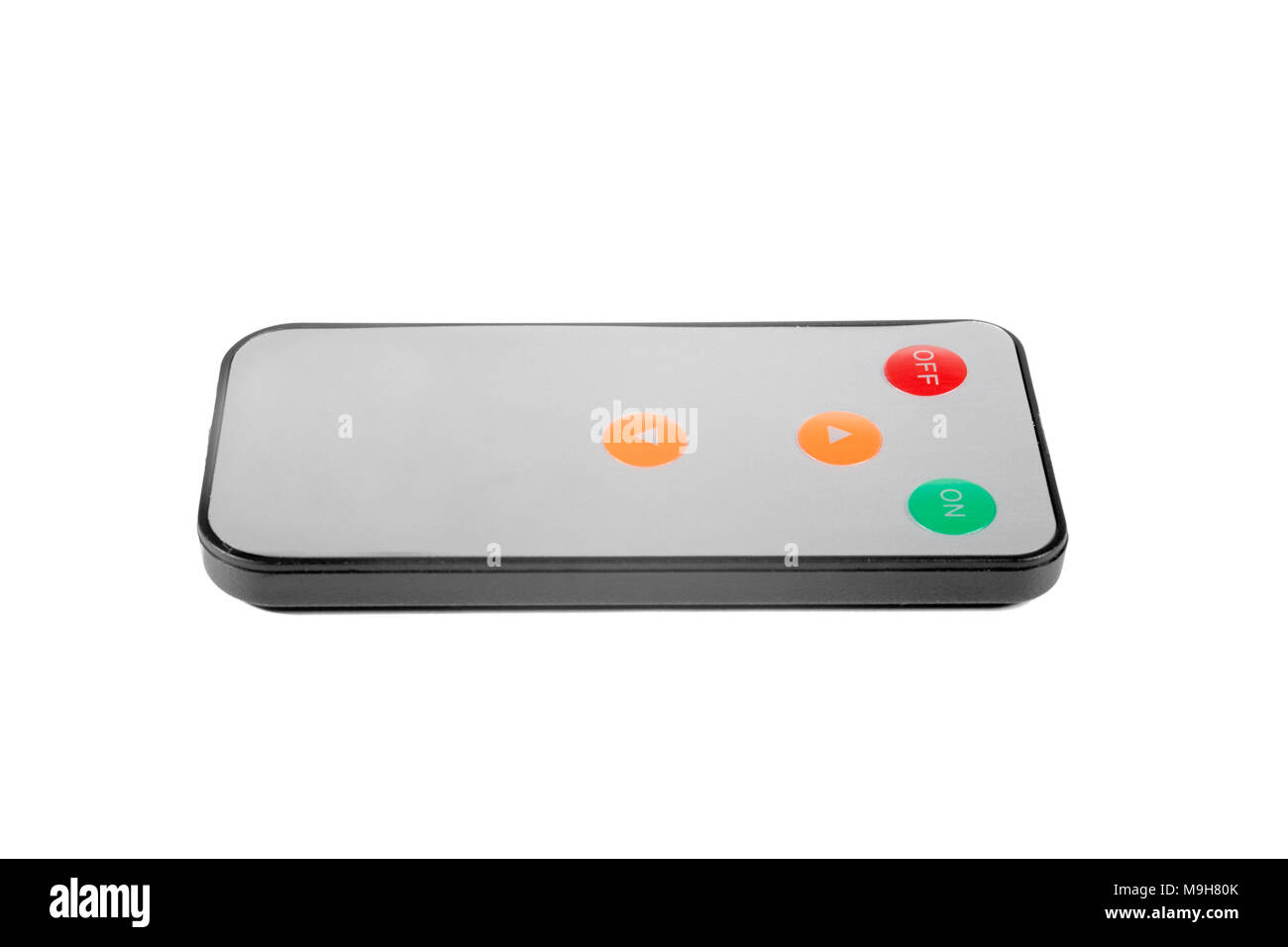 small wireless remote control on white background Stock Photo - Alamy