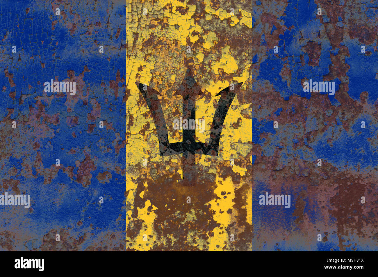 Fabric flag barbados hi-res stock photography and images - Alamy