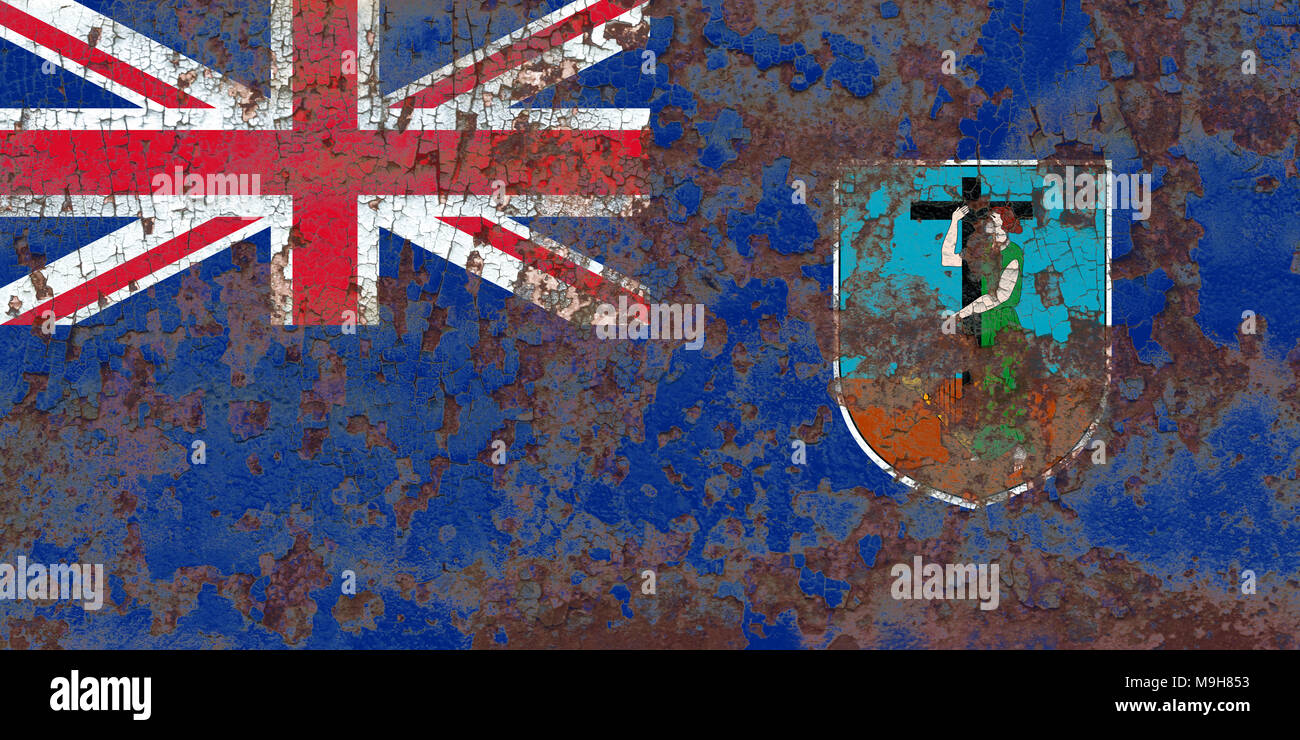 Montserrat grunge flag, British Overseas Territories, Britain dependent ...