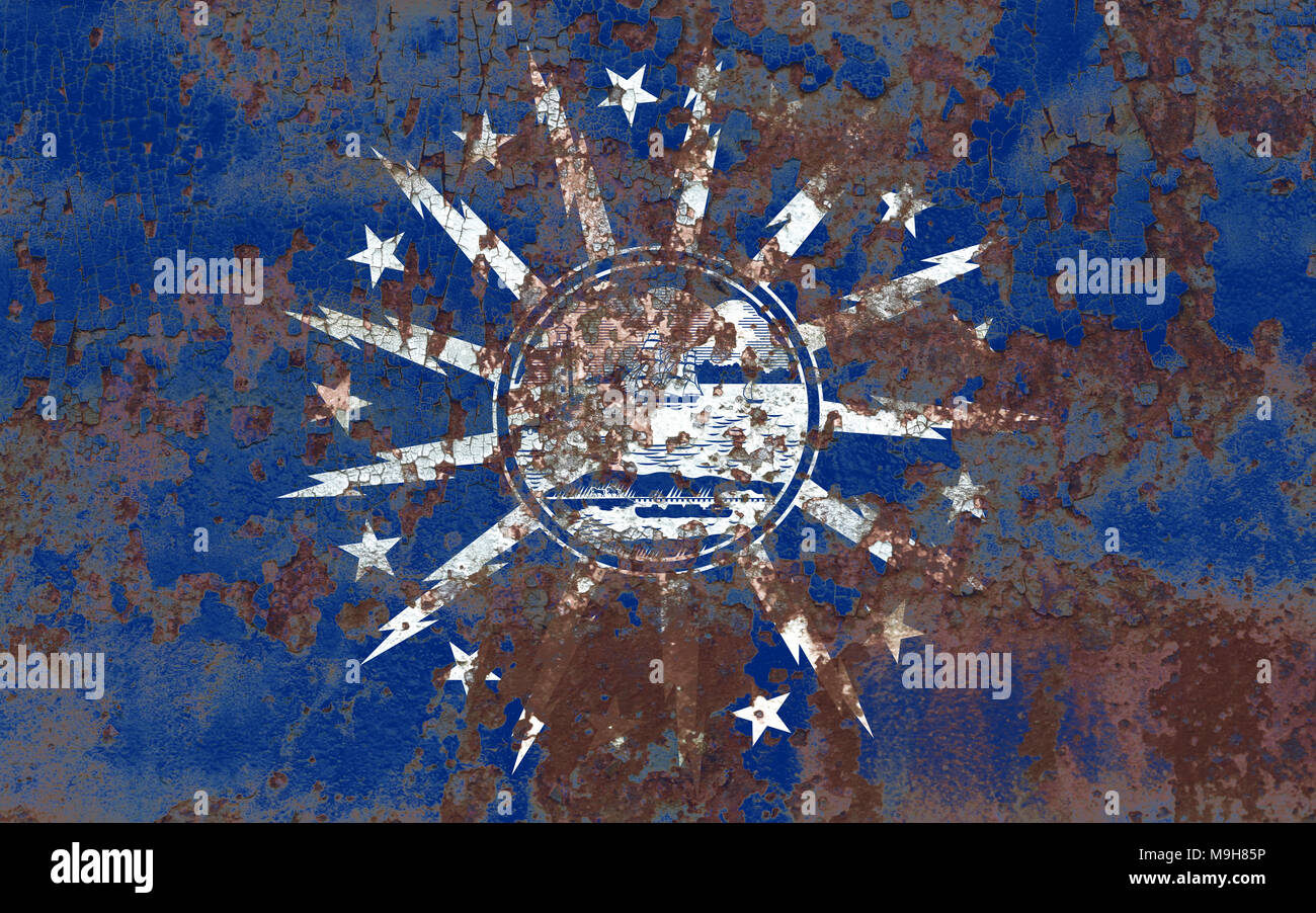 Buffalo city smoke flag, New York State, United States Of America Stock ...