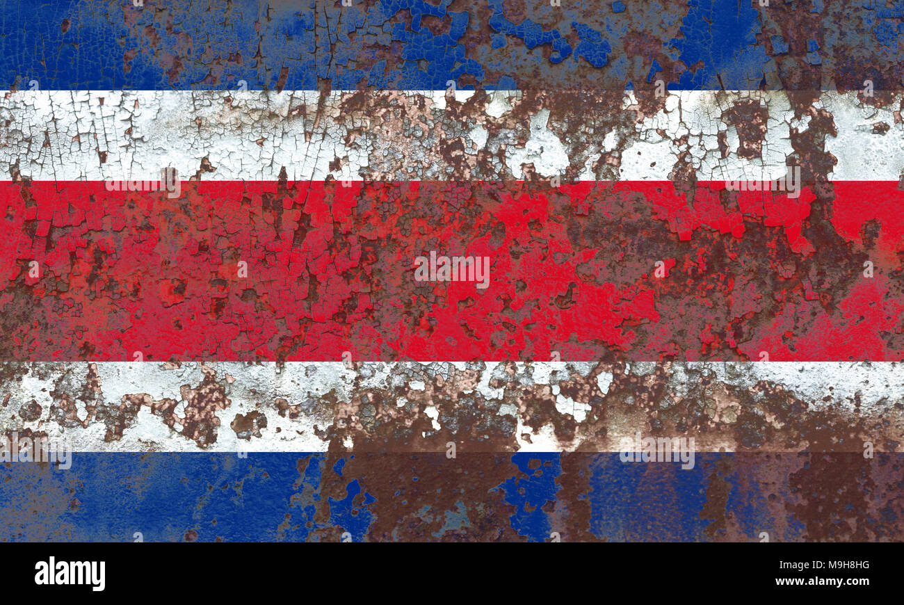 Old Costa Rica grunge background flag Stock Photo - Alamy