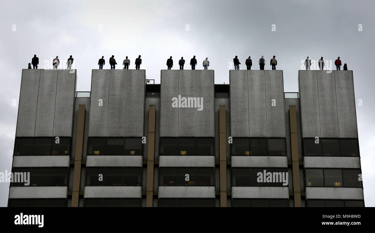 The sculptures of 84 men, made by American artist Mark Jenkins and his ...