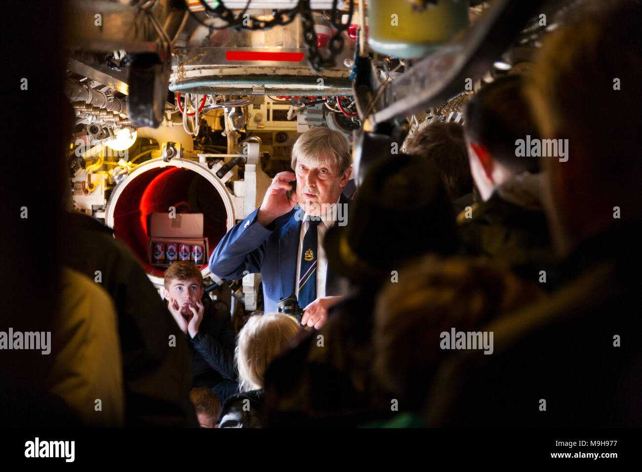 Volunteer guide to give tourist information HMS Alliance, A class ...