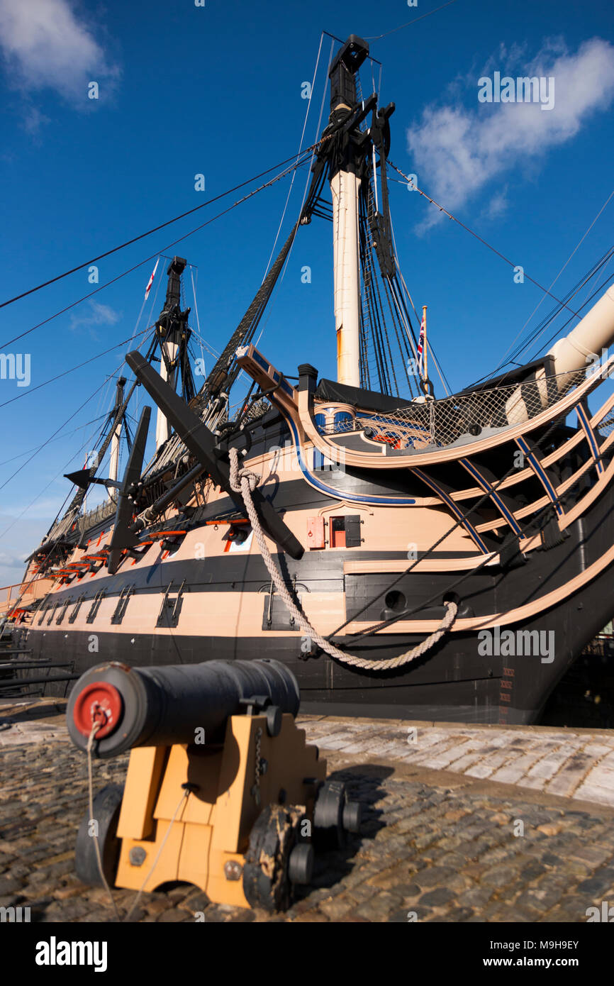 Starboard side and forward / bow / bows – hull – of Admiral Lord Nelson ...