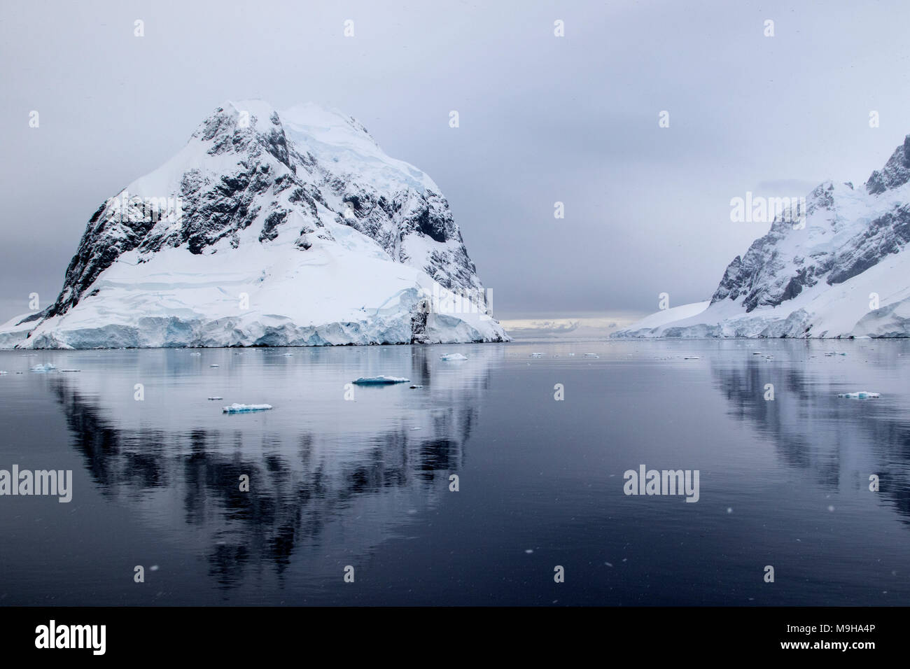 scenery at Hidden Inlet, Antarctica showing mountain and glacier ...