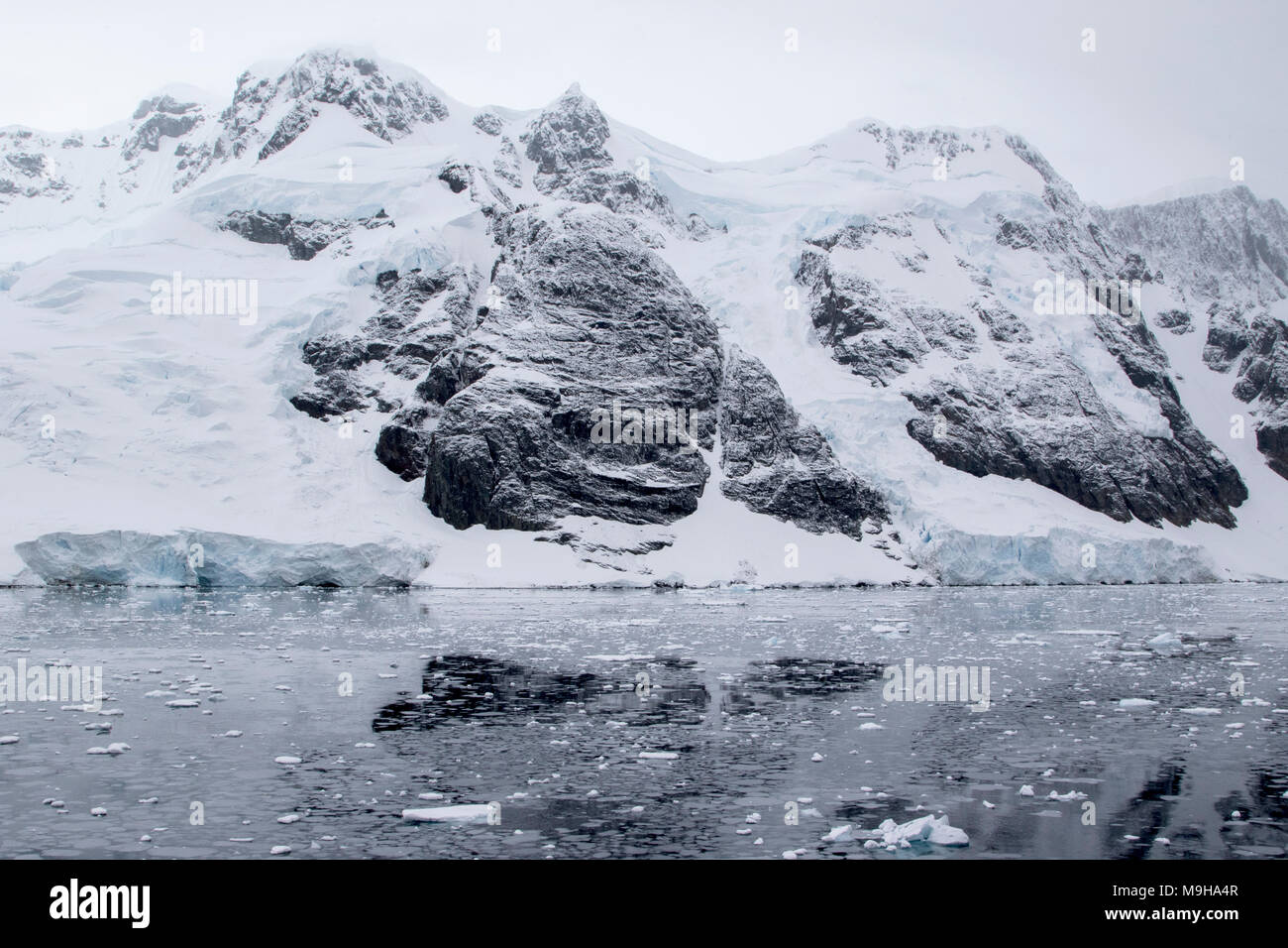 scenery at Hidden Inlet, Antarctica showing mountain and glacier ...