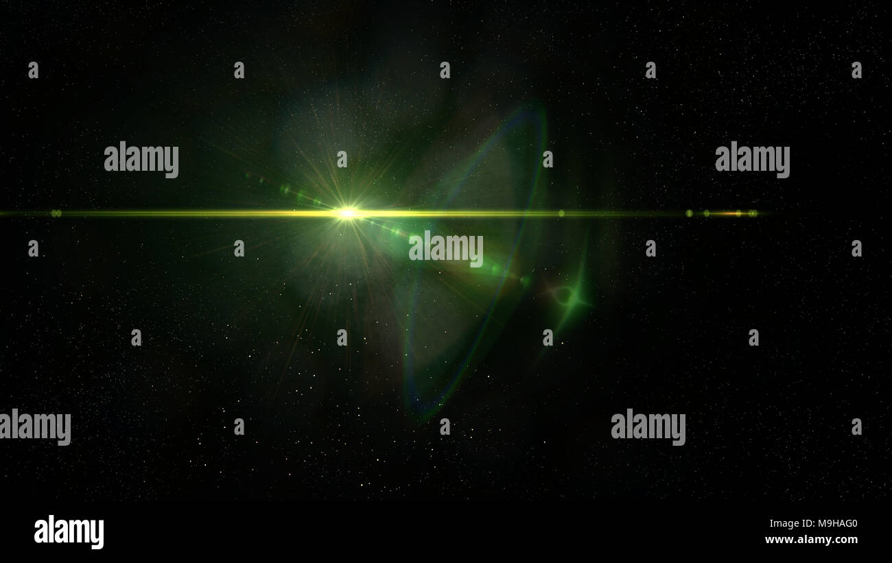 bright green star in outer space Stock Photo - Alamy