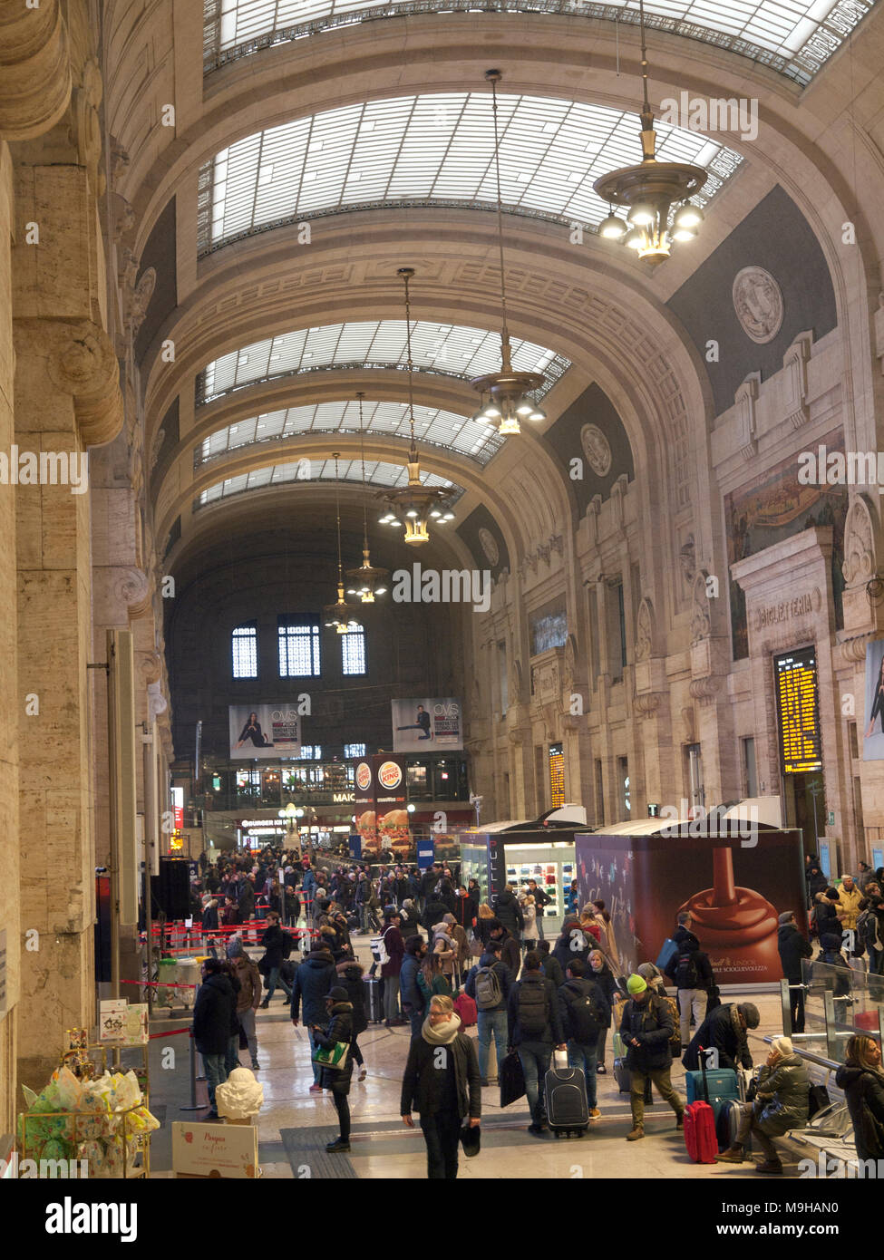 Milan central station interior hi-res stock photography and images - Alamy