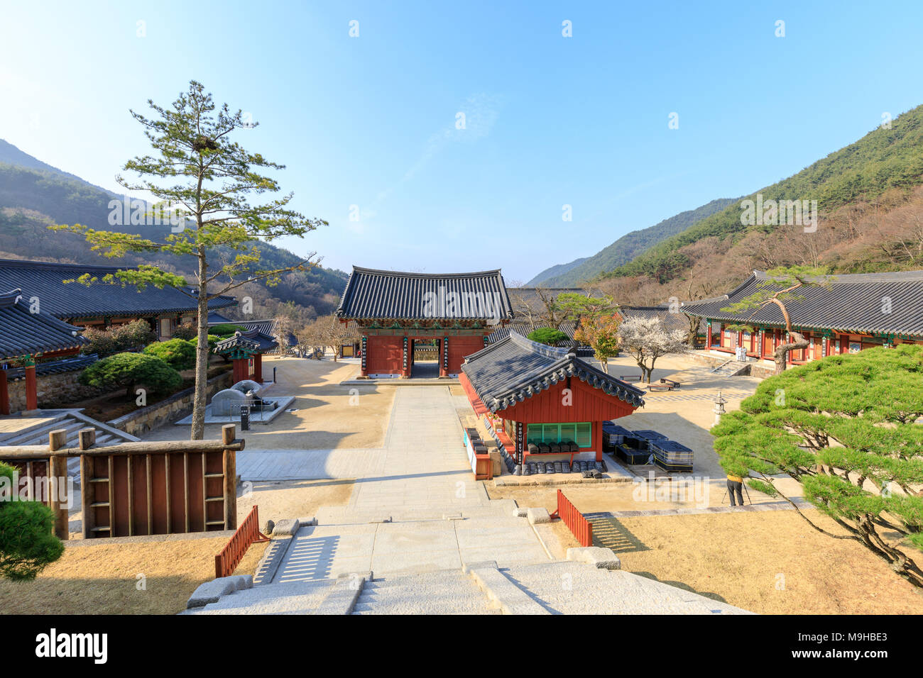 Gurye, South Korea - March 26, 2018 : Scenery of Hwaeomsa Temple, which ...