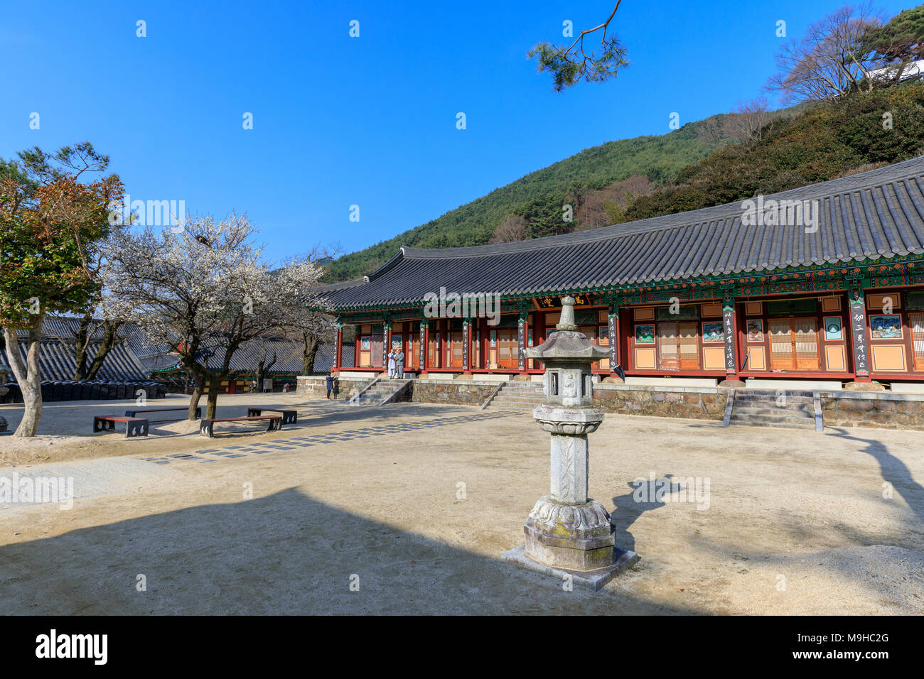 Gurye, South Korea - March 26, 2018 : Scenery of Hwaeomsa Temple, which ...