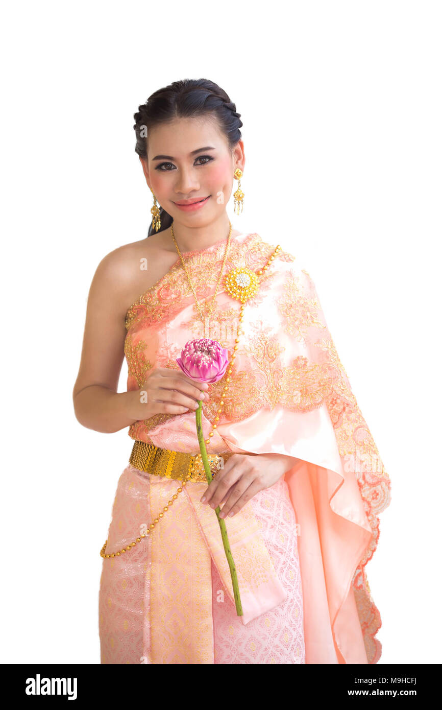 Women in a beautiful traditional thai clothing Stock Photo - Alamy