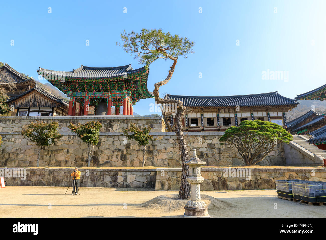 Gurye, South Korea - March 26, 2018 : Scenery of Hwaeomsa Temple, which ...