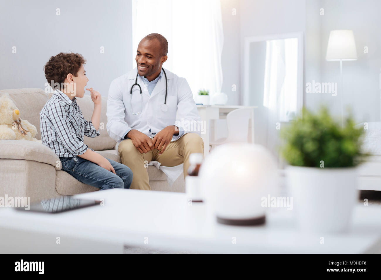 Boy play doctor hi-res stock photography and images - Alamy