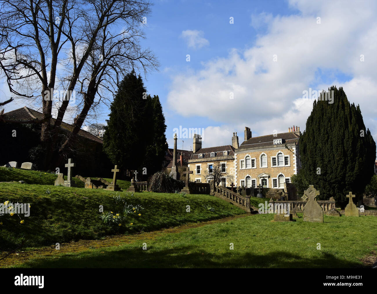 The historic buildings of Frome, Somerset, England, a market town with ...