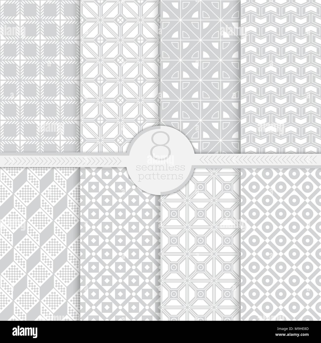 Set of seamless patterns. Collection of modern stylish textures ...