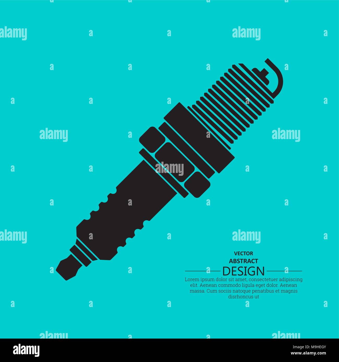 Icon automobile spark plug. The spare part for an internal combustion ...