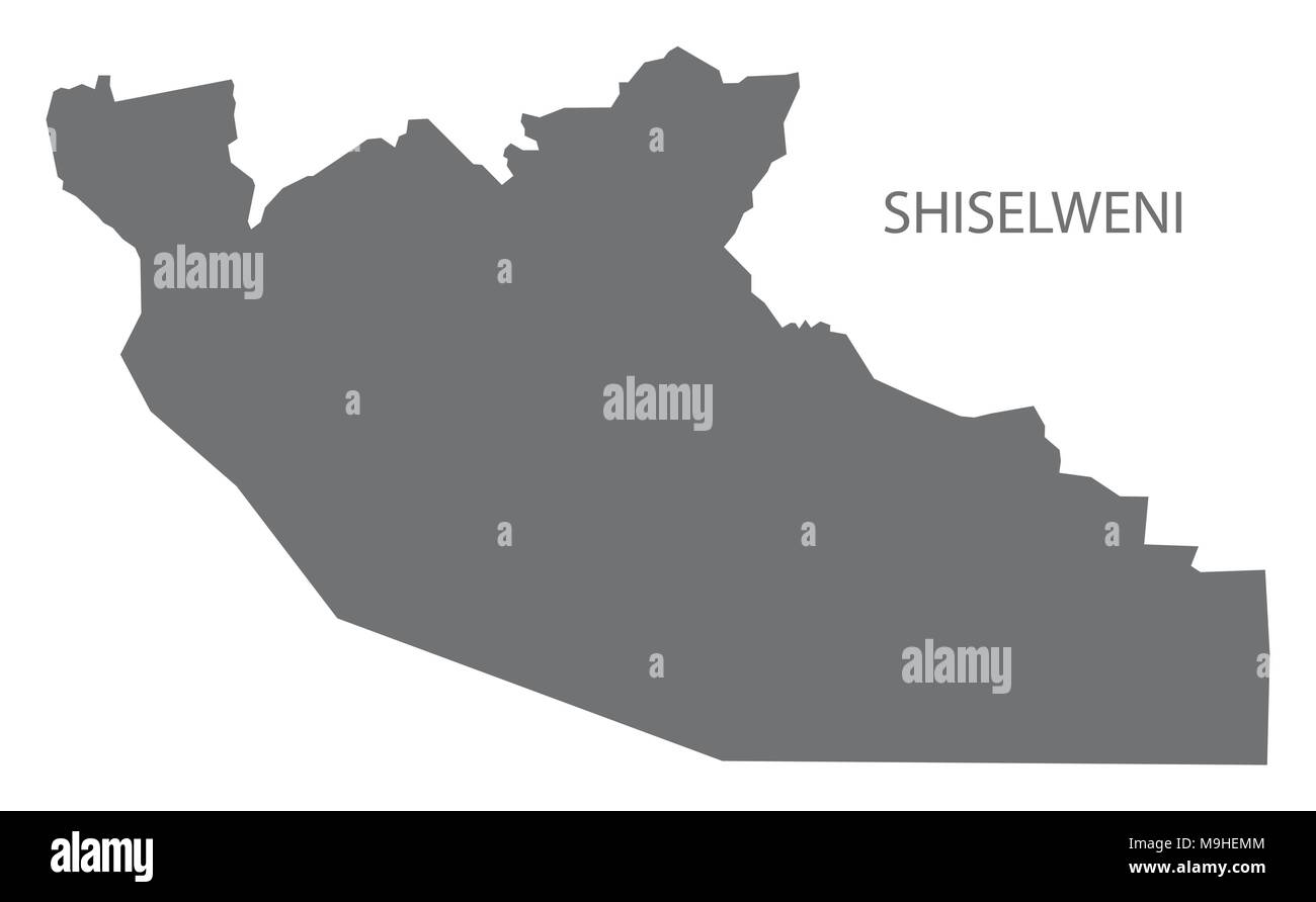 Shiselweni map of Swaziland grey illustration shape Stock Vector Image ...